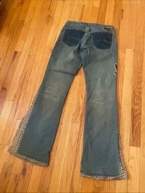 Parasuco | Jeans | Rare Vintage 9s Parasuco Low Rise Crochet Flare ...